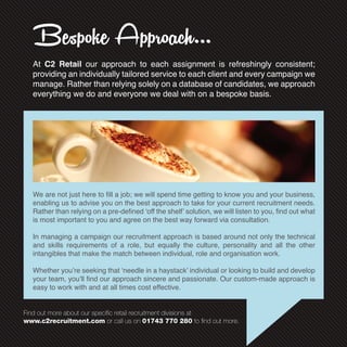 C2 Retail Recruitment Brochure 2016 | PDF