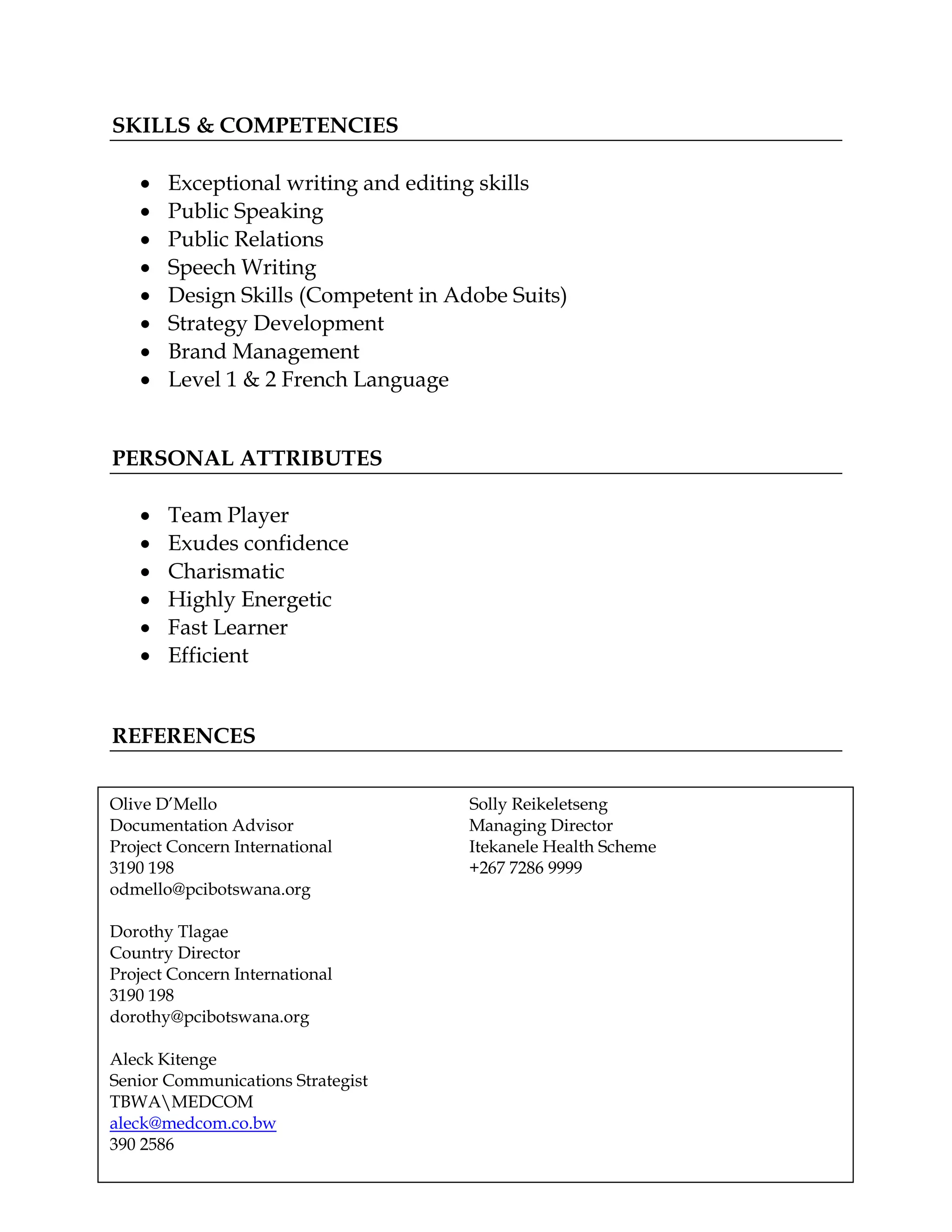 THATO MOCHIPISI CV | PDF