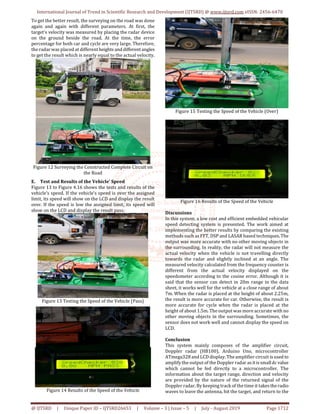 Implementation of Doppler Radar Based Vehicle Speed Detection System | PDF