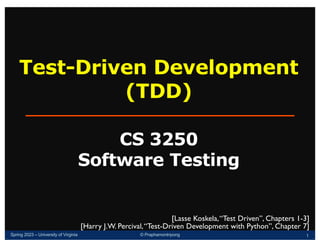 Test-Driven Development (TDD) | PPT