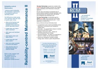 RCM- Risk based maintenance brochure for engineers | PDF