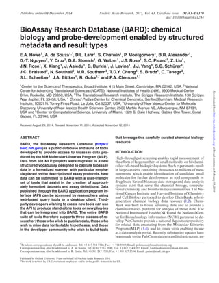 Howe et al. - 2015 - BioAssay Research Database (BARD) chemical biolog ...