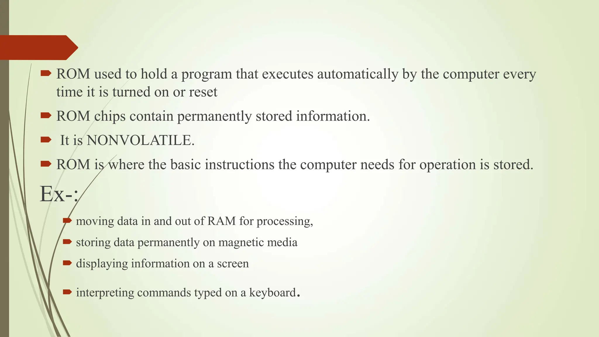 Computer Memory and it types RAM ROM AND CACHE MEMORIES | PPT