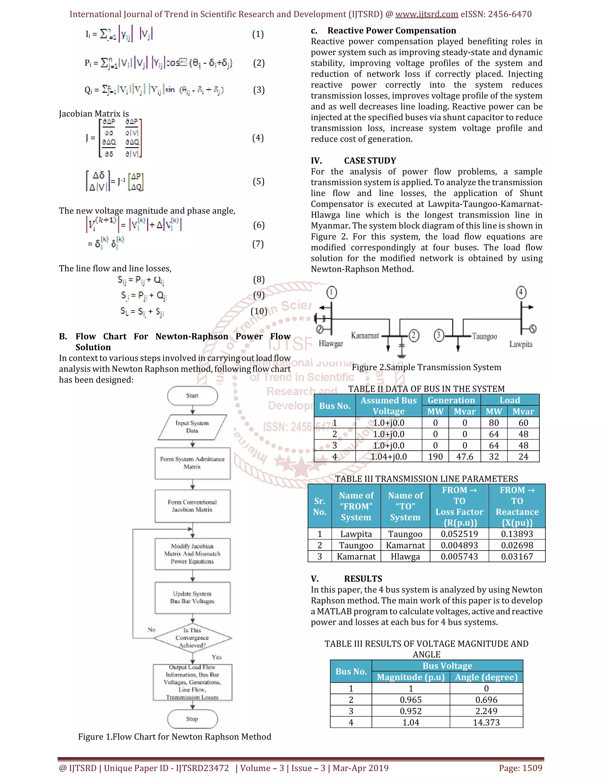 Power Flow Analysis For Four Buses System By Nr Method Pdf