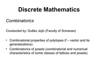 D02L04 V Jovanovic - Math research at University of Banja Luka | PPT ...