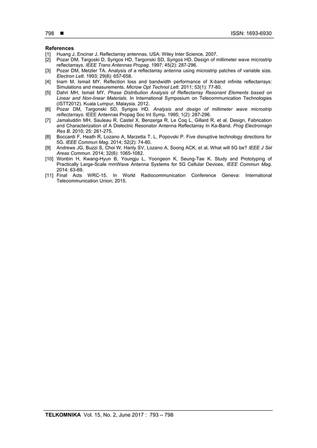 Broadband Resonant Elements for 5G Reflectarray Antenna Design | PDF