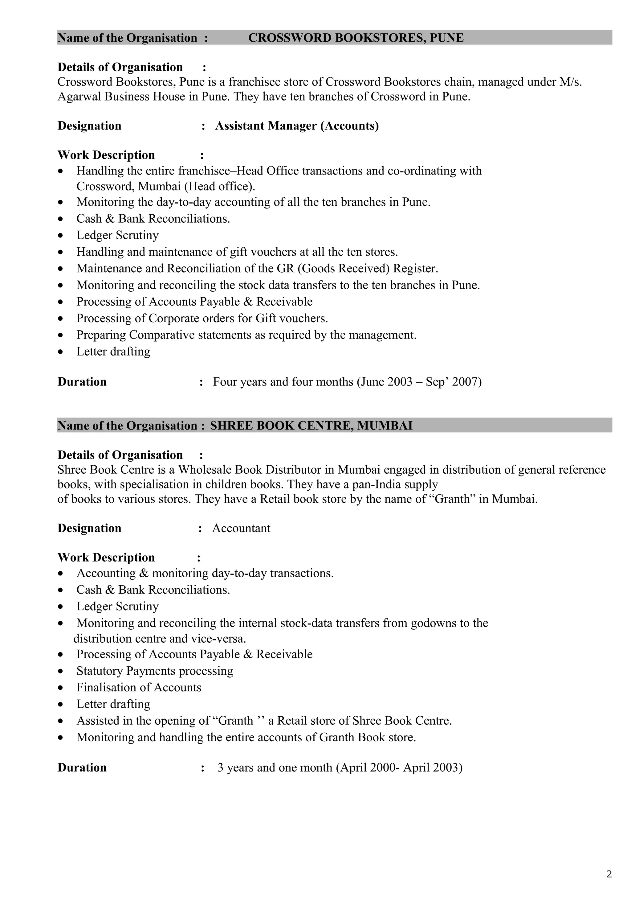 CV_Dipali_Final15 | PDF