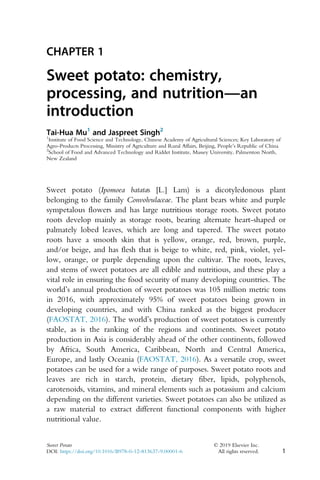 Sweet potato : chemistry, processing and nutrition Mu | PDF