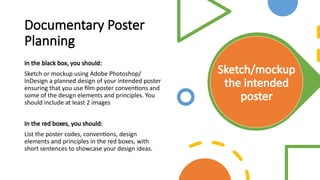 documentary poster production design and production | PPTX