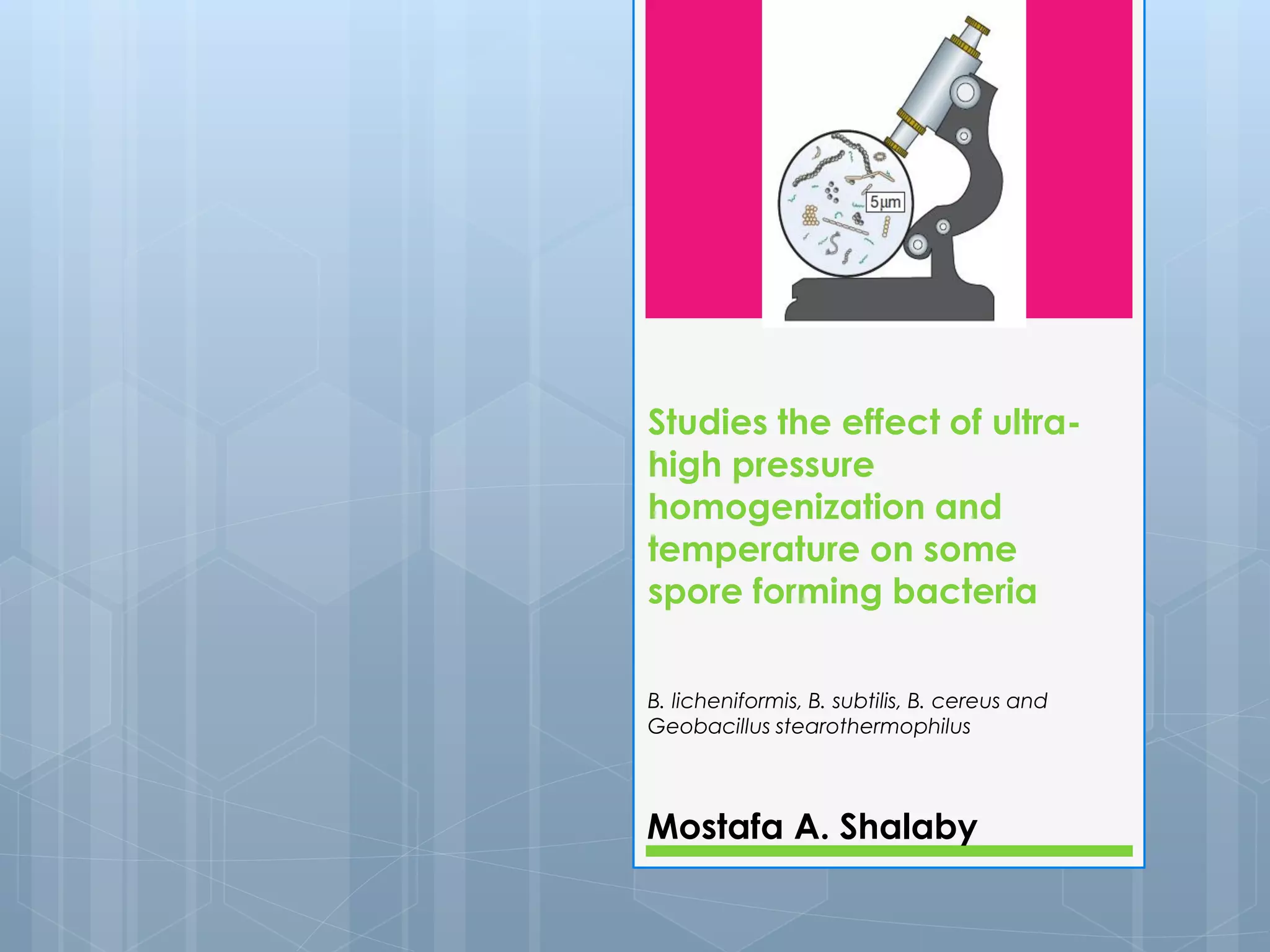 Different homogenization and pastruzation effect on bacillus resistance ...