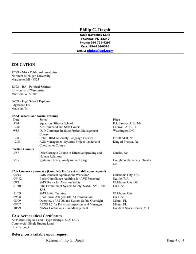 Philip Daspit Resume 12-22-2015 | PDF