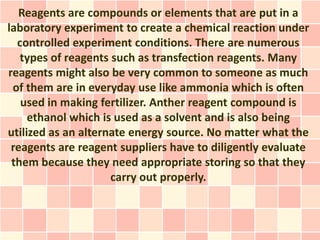 Reagent Supplies Give Several Types Of Reagents | PPT