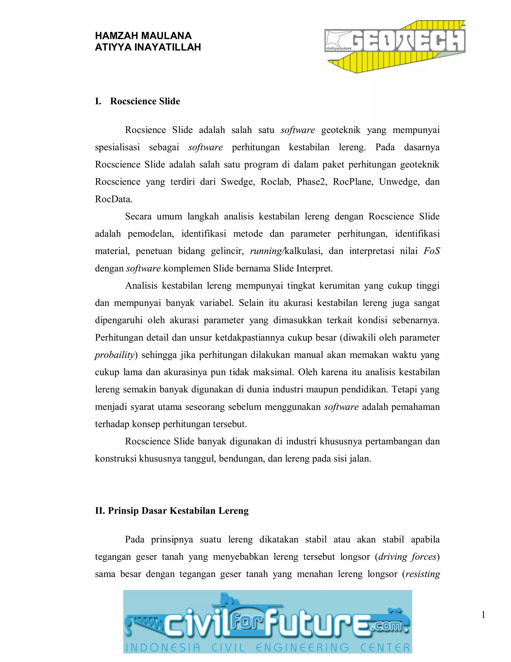 32682570 s-geoteknik-tutorial-rocscience-slide | PDF