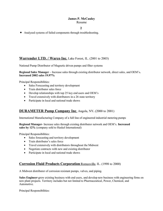 Jim McCauley resume | DOC