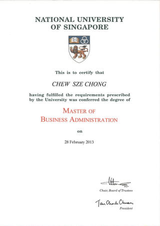 MBA official transcript | PDF