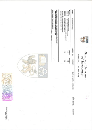 MBA official transcript | PDF
