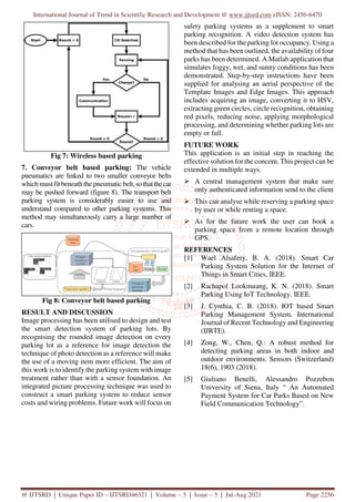 An Overview of Parking Slot Detection Techniques | PDF