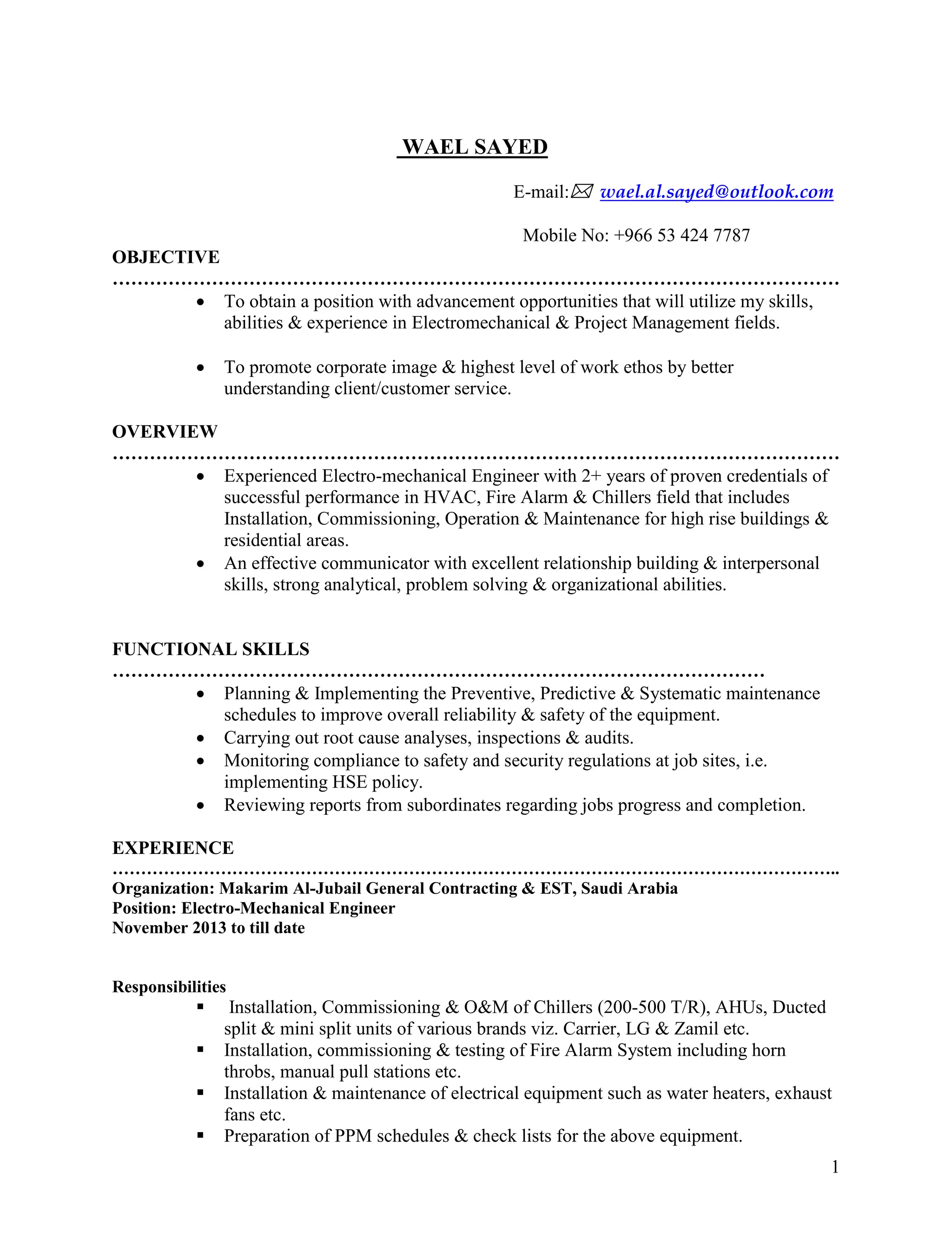 CV-Wael Sayed 2 | PDF