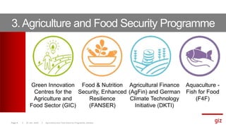 SEWOH: Agriculture and Food Security Programme Zambia | PPTX