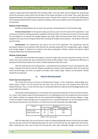 The Effects of Communicative Language Teaching approach (CLT) on ...