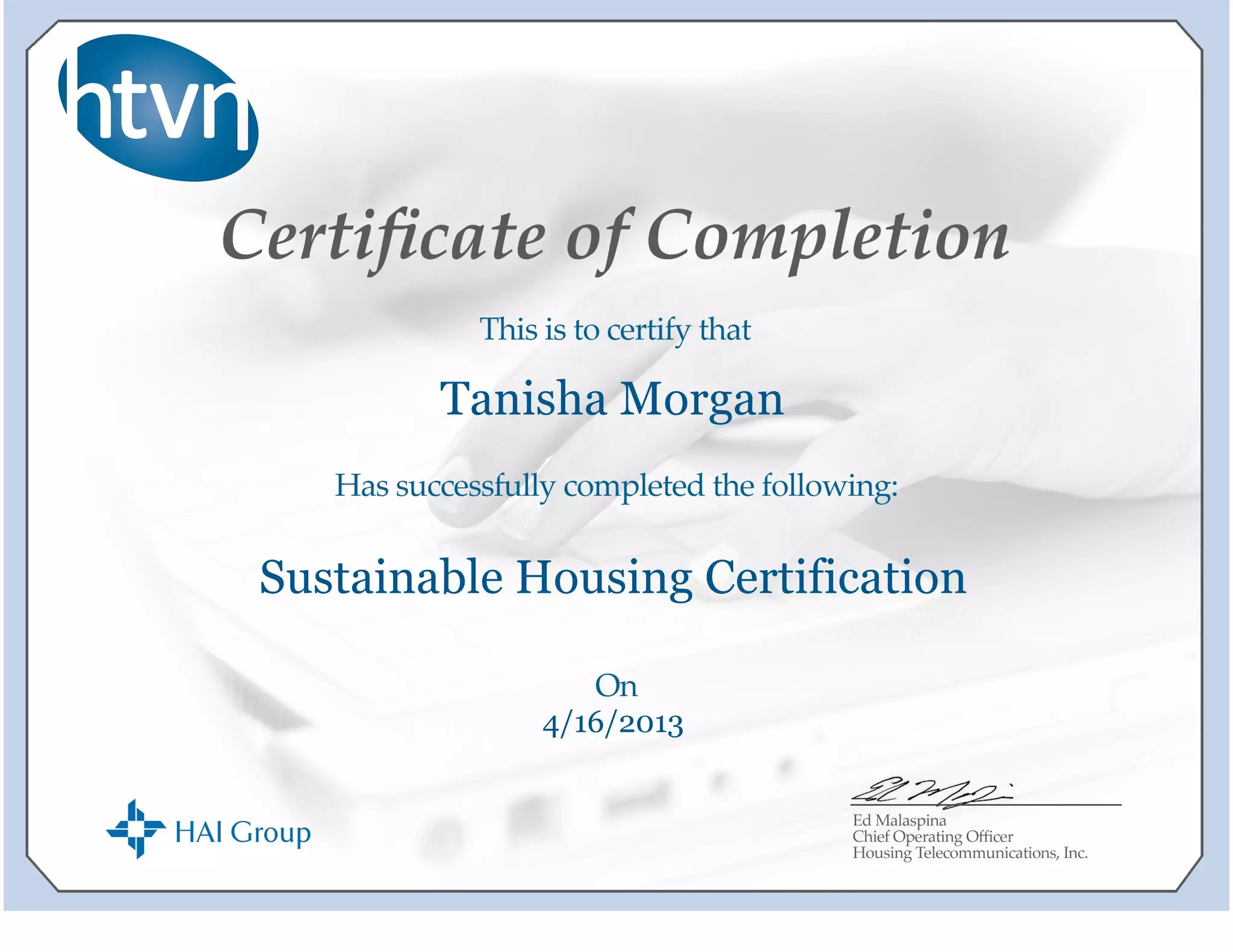 Sustainable Housing Certificate (1) | PDF