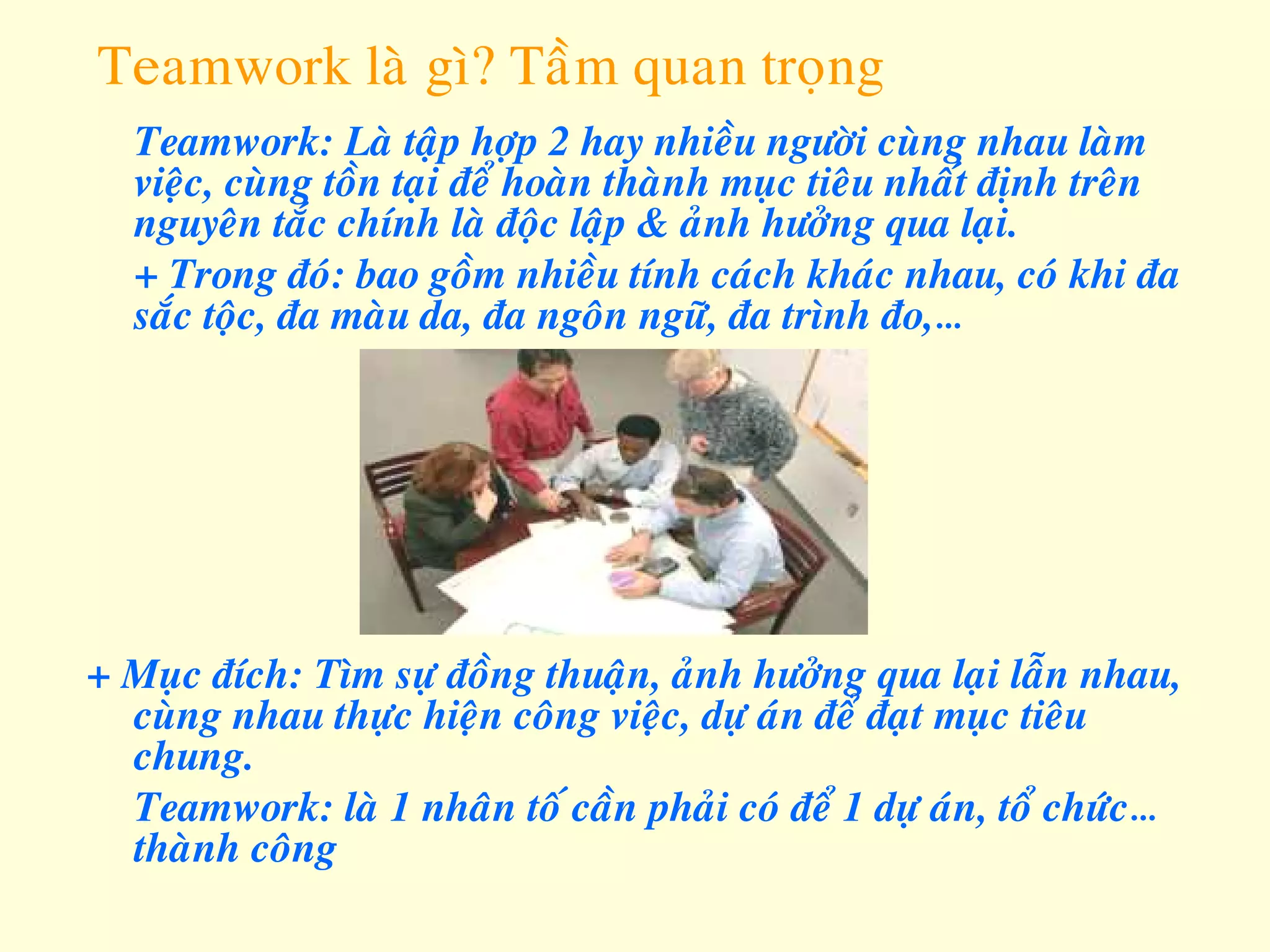 Bài Thuyết Trình Làm Việc Nhóm - Teamwork | PDF