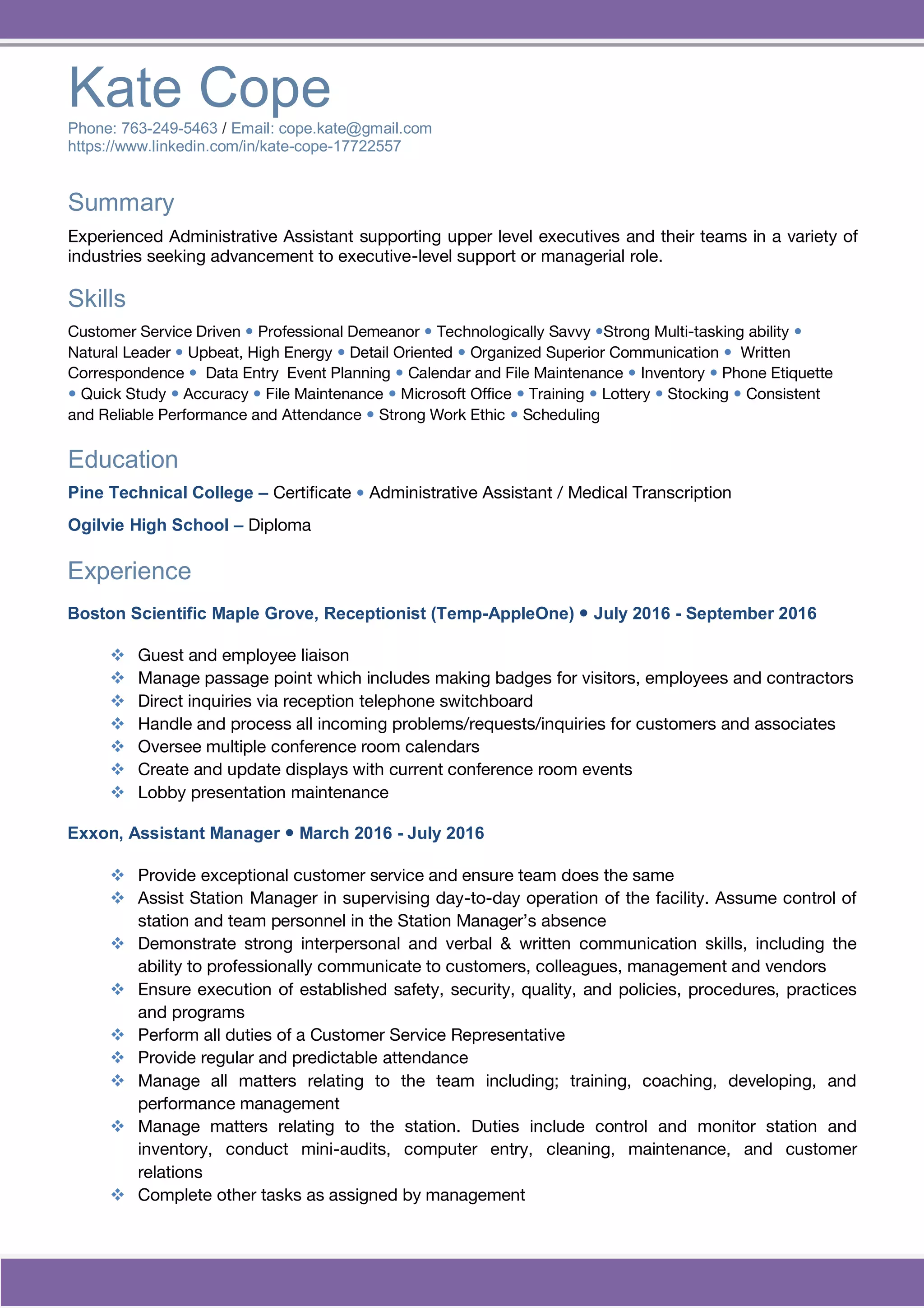 Gas Station Resume | PDF