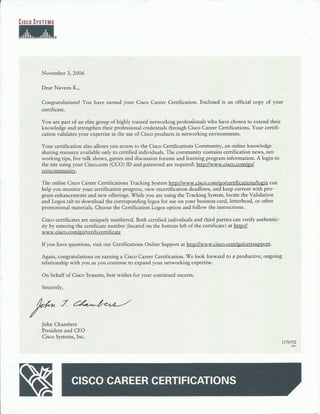 CCNA Certificate | PDF