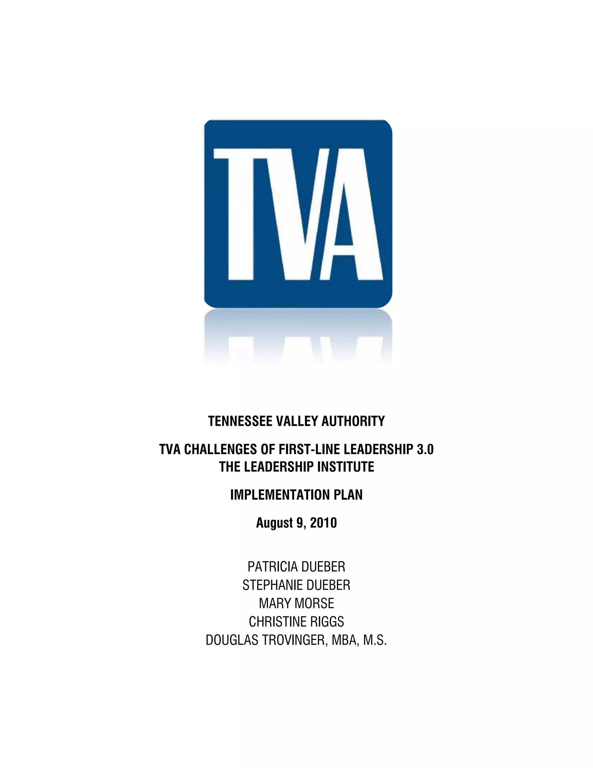 ImplementationPlan-TVA | PDF