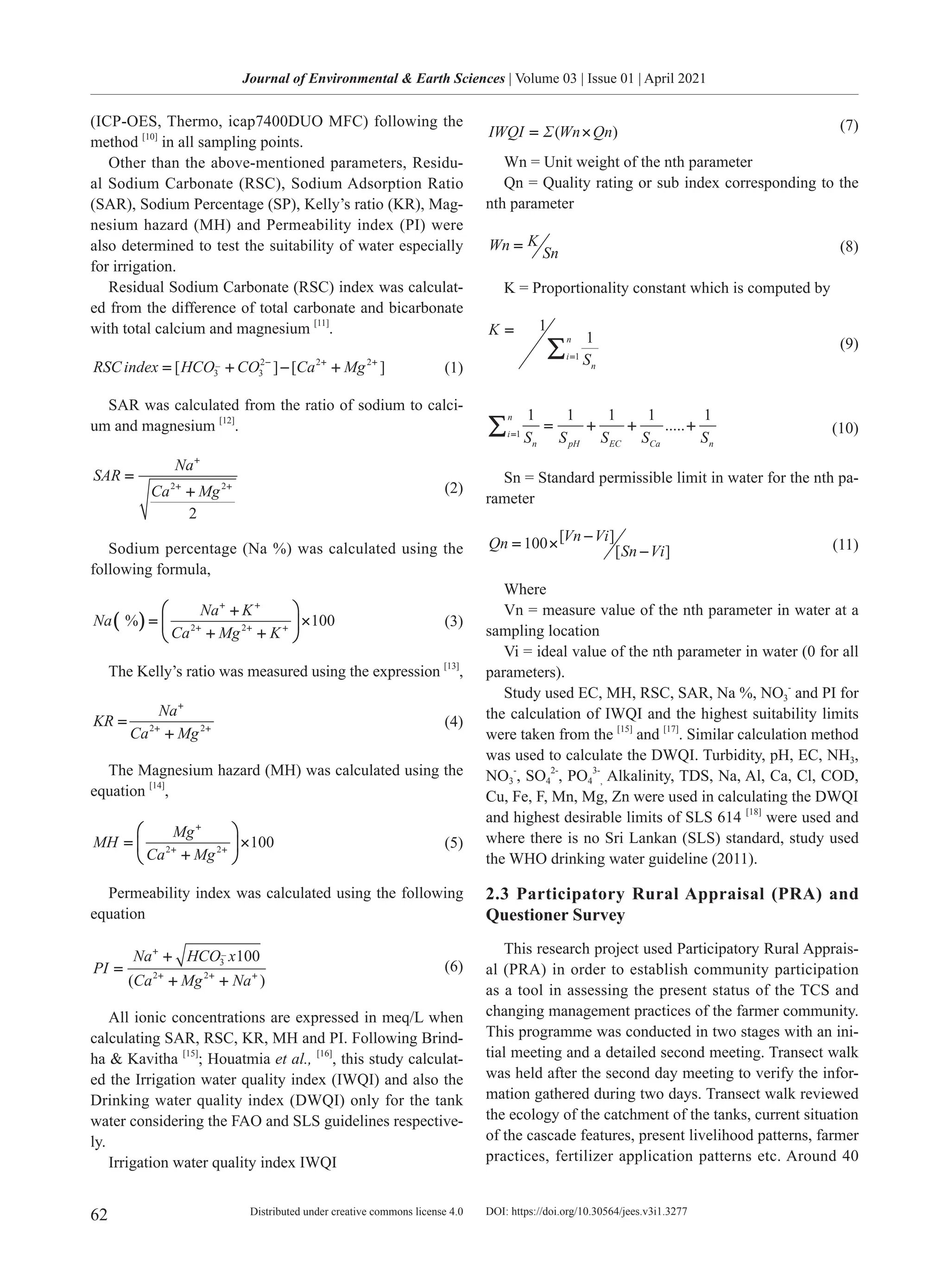 Cascade Tank Water Quality Management: A Case Study in Thirappane Tank ...