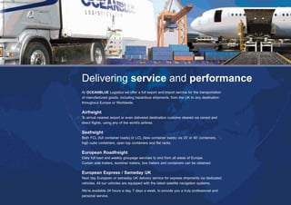OCEANBLUE LOGISTICS WORLDWIDE SERVICES | PPT