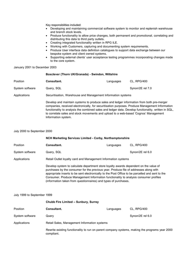 Employment History | PDF