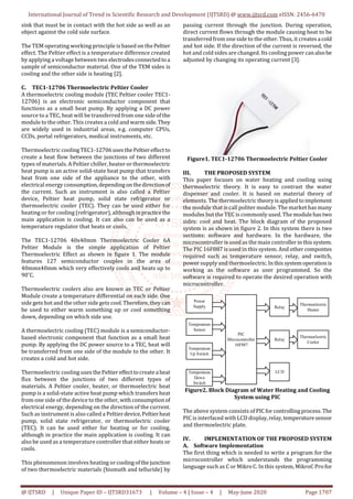 Microcontroller Control Thermoelectric heating and Cooling System using TEC1 12706 | PDF ...