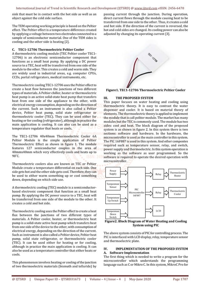 Microcontroller Control Thermoelectric heating and Cooling System using TEC1 12706 | PDF ...