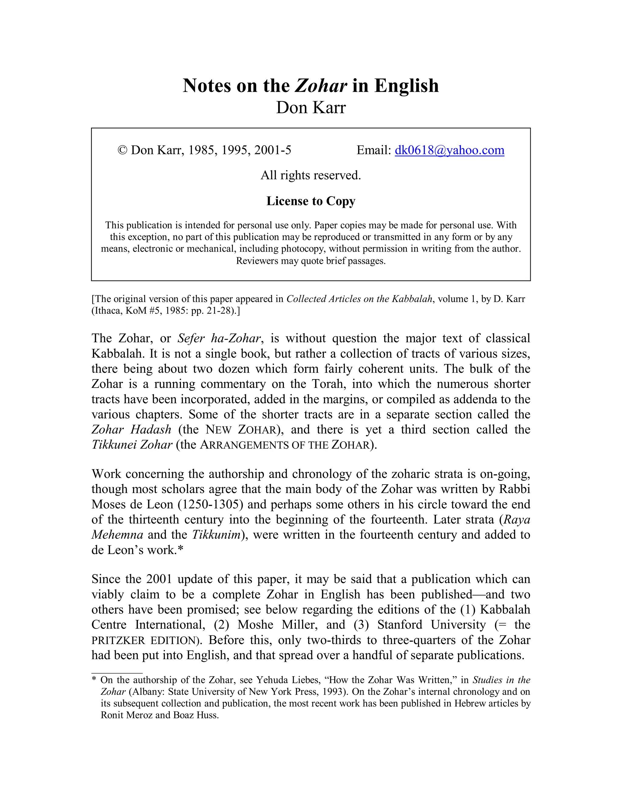 Notes-on-the-Zohar-pdf | PDF
