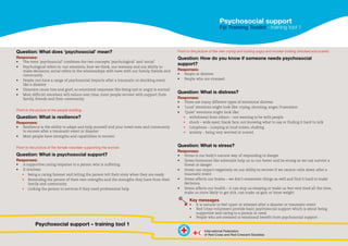 PSS training toolkit_IFRC_FRCS_FINAL | PDF