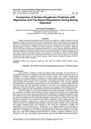 32 8950 surendar s comparison of surface roughness (edit ari)new | PDF | Technology & Computing