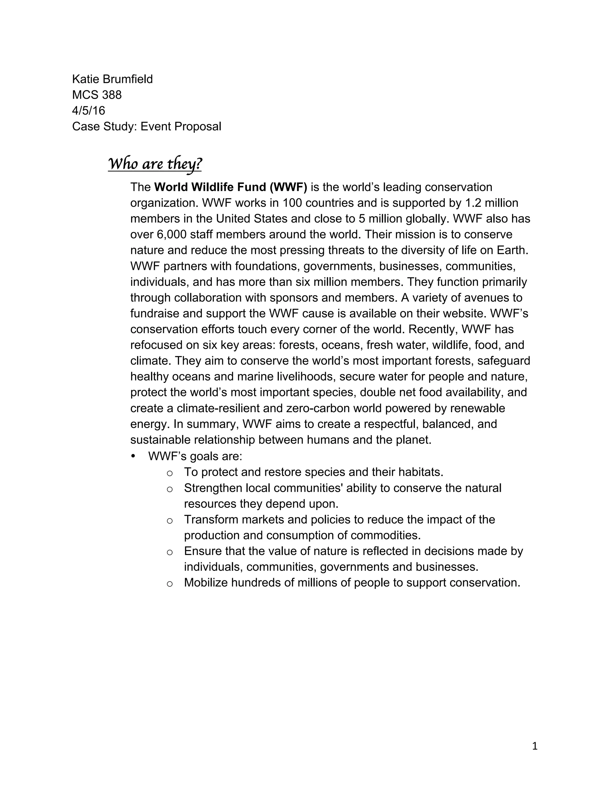 WWF case study PDF | PDF