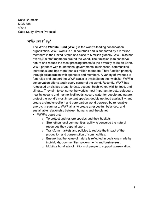WWF case study PDF | PDF