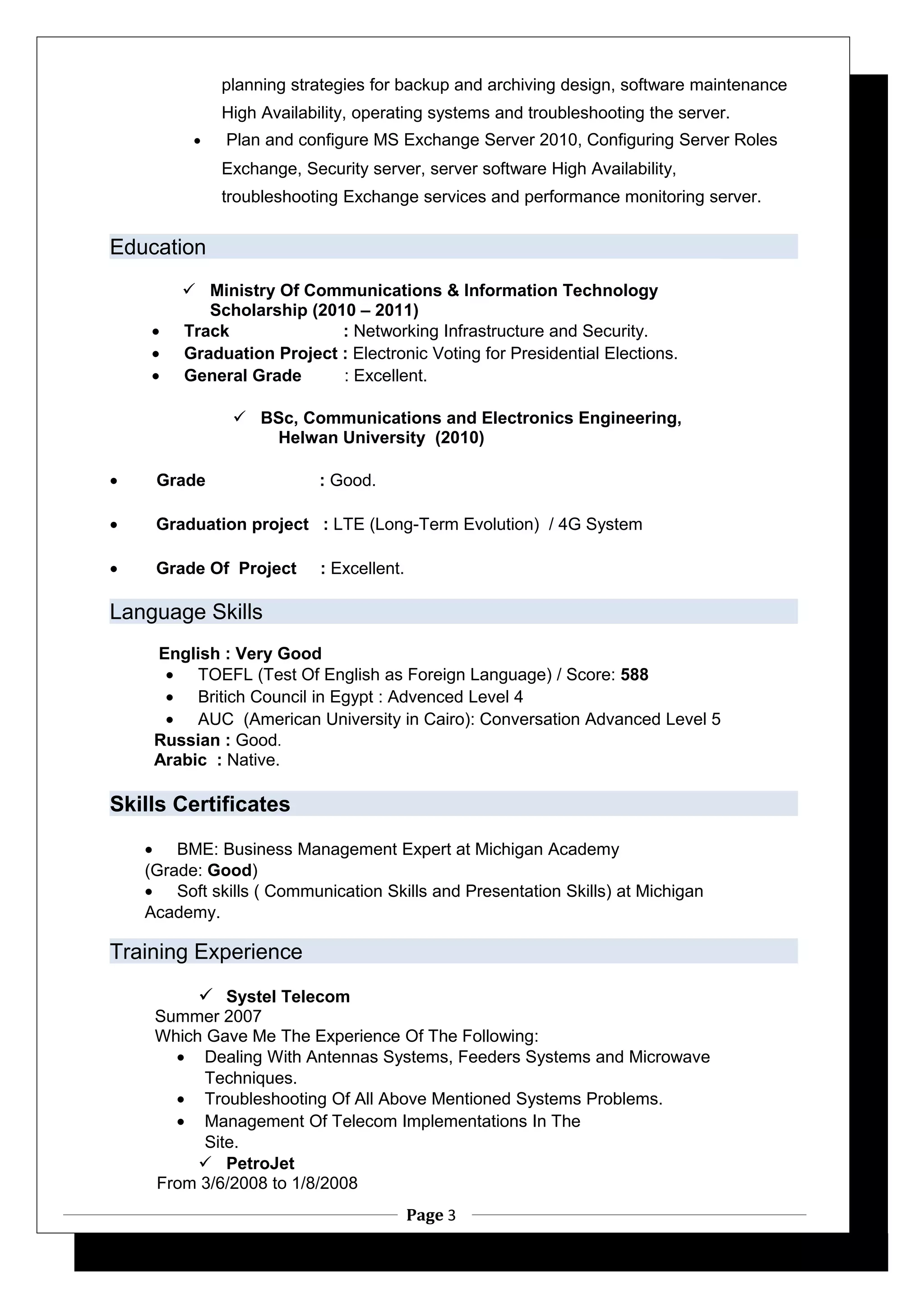 Mohamed Elshiref CV | PDF