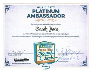 MCC Platinum Ambassador Certificate | PPT