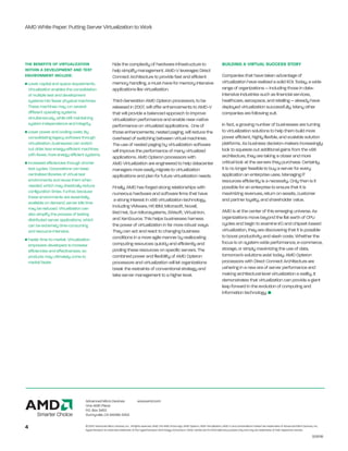 AMD Putting Server Virtualization to Work | PDF