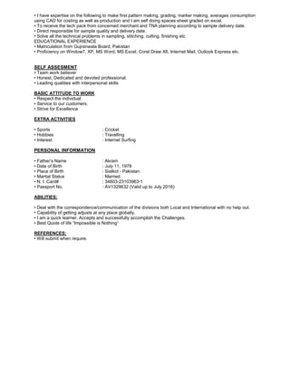 Amir Akram Profile | PDF