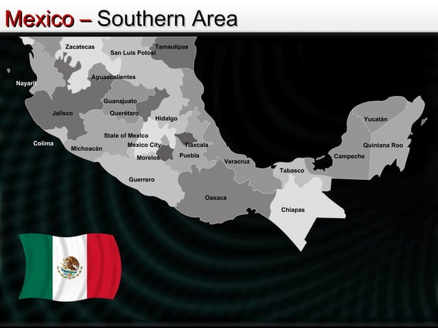 Mexico Map Powerpoint (PPT) Templates | Interactive Mexico Maps for ...