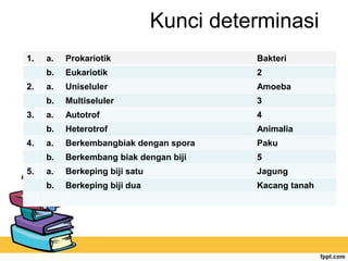 Ppt tentang klasifikasi makhluk hidup kelas 7 | PPT