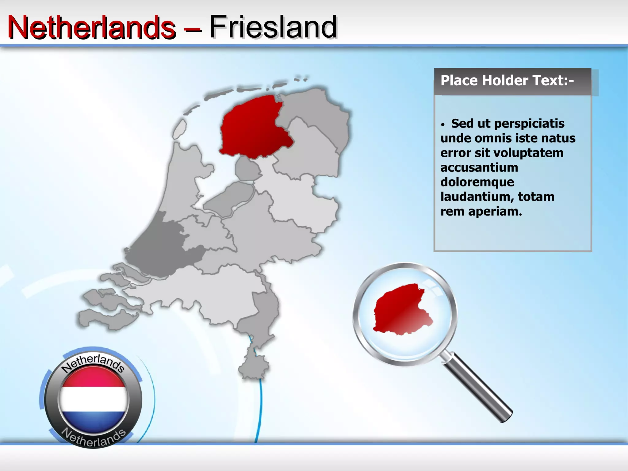 Netherlands States Powerpoint Map Templates | Netherlands Powerpoint ...