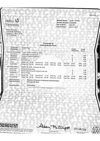 Devry transcript | DOCX