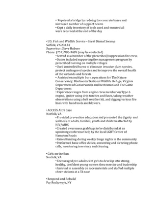 Detailed AC Resume | DOCX | Non-Profit Organizations | Industries