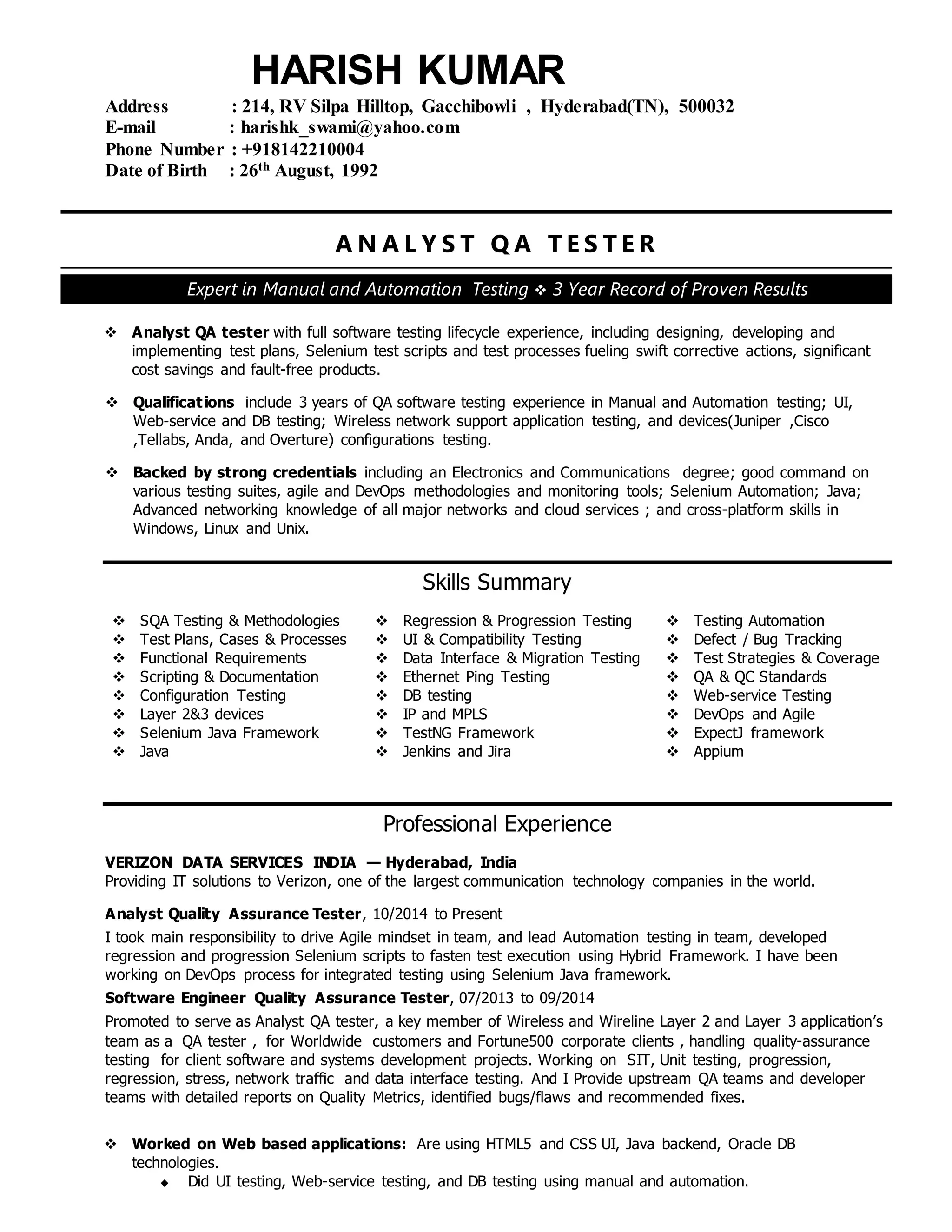 Harish_Resume_New | DOCX