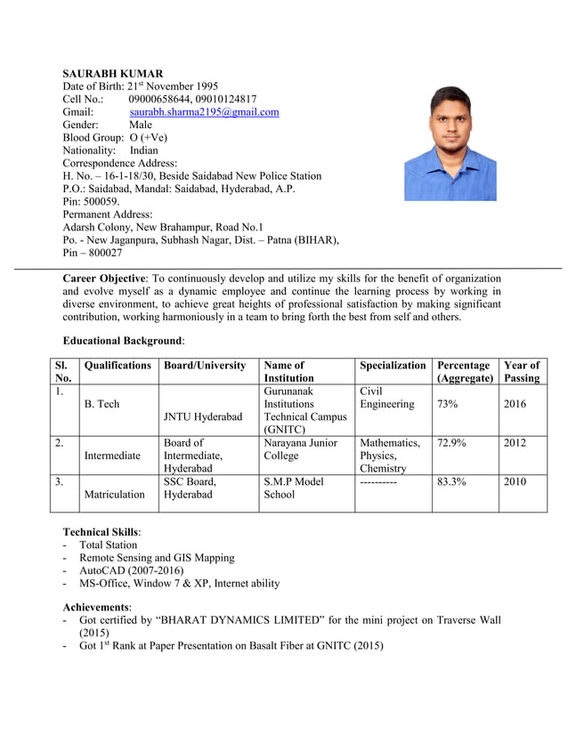 Saurabh Kumar Resume - Copy | PDF | Free Download Saurabh Kumar Resume - Copy | PDF | Free Download